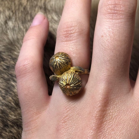 Jewelry | Vintage Gold Toned Adjustable Sea Urchin Ring | Poshmark